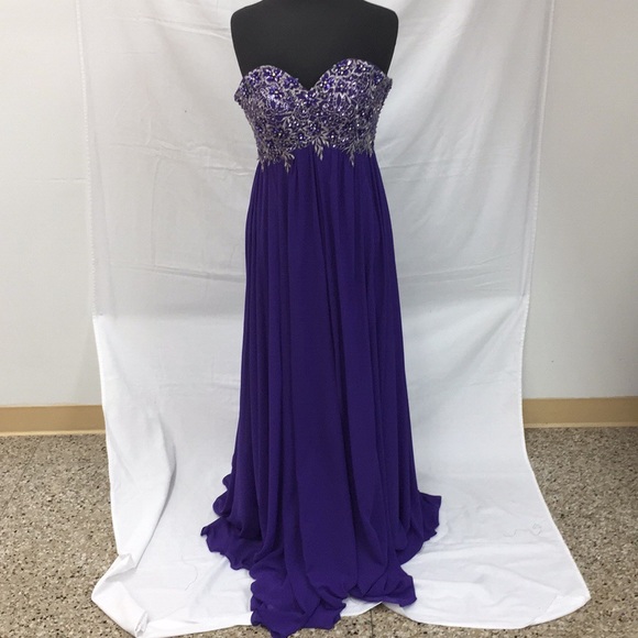 Dresses | Strapless Purple Prom Dress | Poshmark